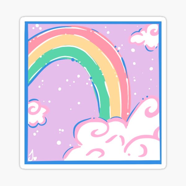 "Cute Pastel Rainbow" Sticker for Sale by StarsStunned | Redbubble