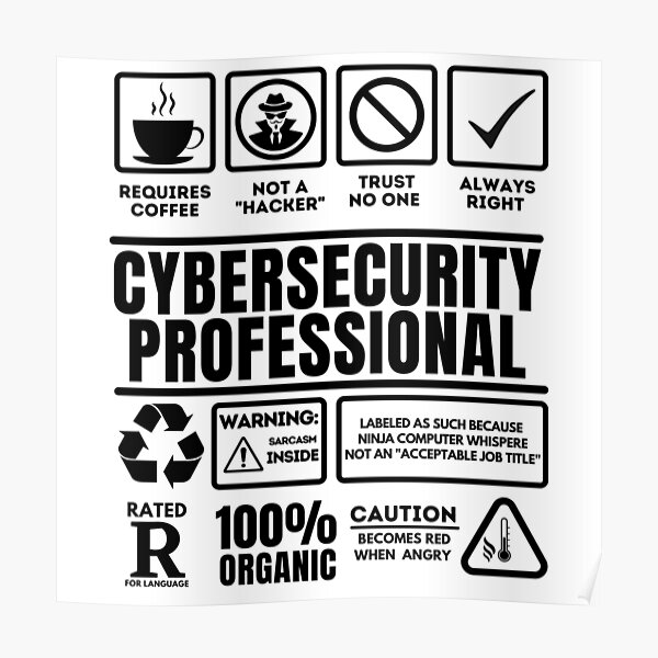 "Cybersecurity Professional "Not A Hacker" - Funny Cyber Security ...
