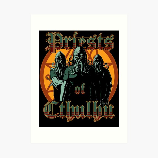 "Priests of Cthulhu Miskatonic Heavy Metal Band Over Necronomicon" Art ...