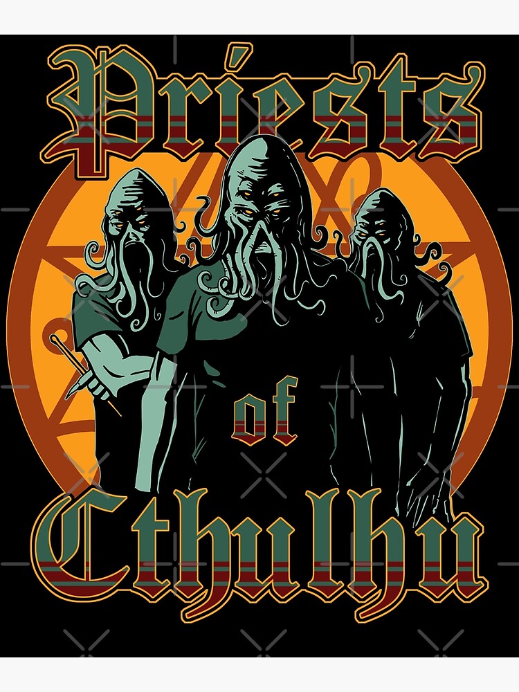 "Priests of Cthulhu Miskatonic Heavy Metal Band Over Necronomicon" Art ...