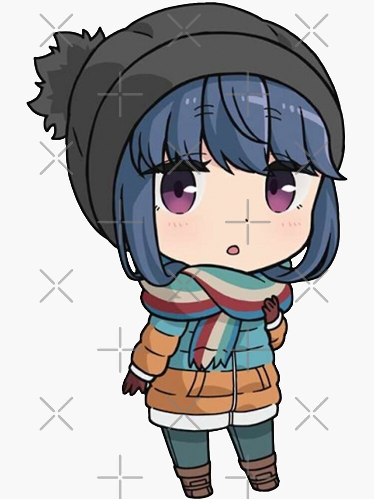 " rin chima | Yuru Camp" Sticker for Sale by Yor-art | Redbubble