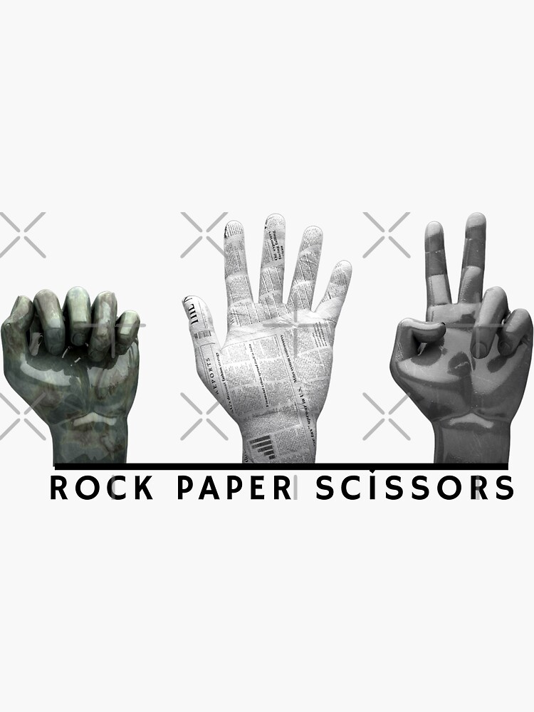 "Rock Paper Scissors" Sticker for Sale by no8design | Redbubble