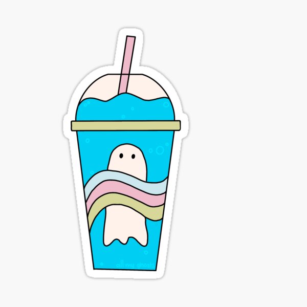 ""all my ghosts" inspired blue raspberry slushie " Sticker for Sale by ...