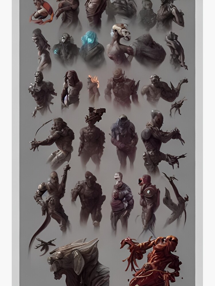 "Alien bestiary" Sticker for Sale by RiverPour | Redbubble