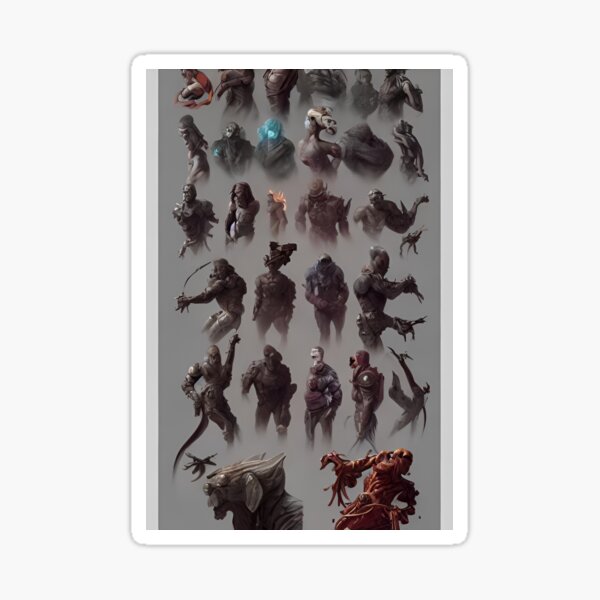 "Alien bestiary" Sticker for Sale by RiverPour | Redbubble