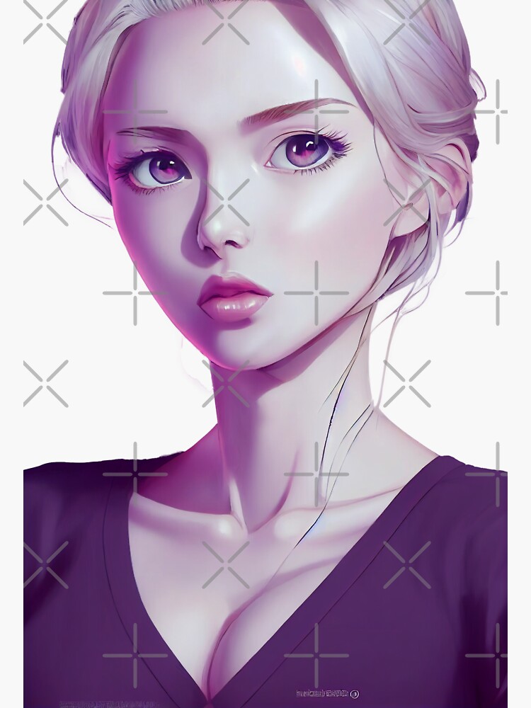 Pinup Anime Blonde Boobs Girl 1 Sticker For Sale By Osy003 Redbubble