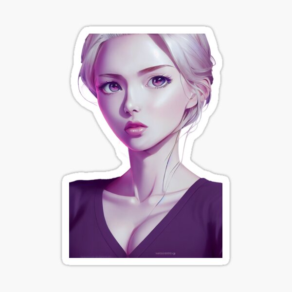 Pinup Anime Blonde Boobs Girl 1 Sticker For Sale By Osy003 Redbubble
