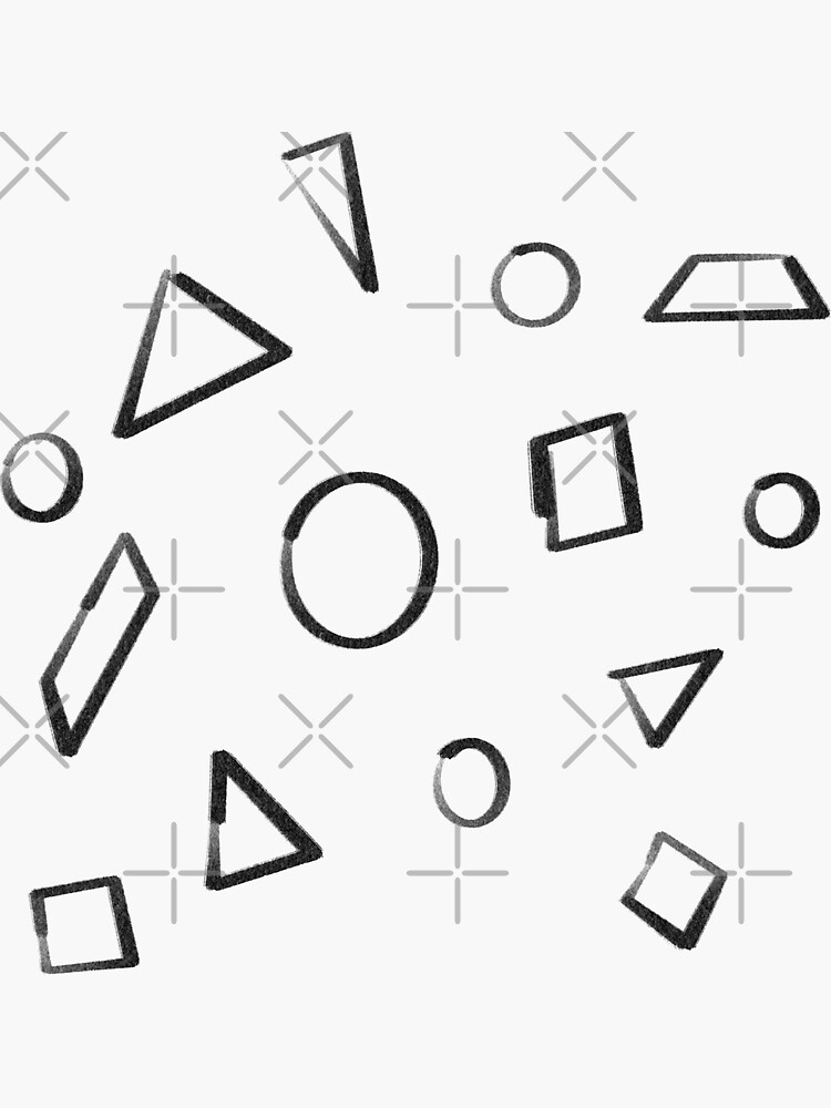 "Shapes, OH MY!" Sticker for Sale by ugotschooled | Redbubble