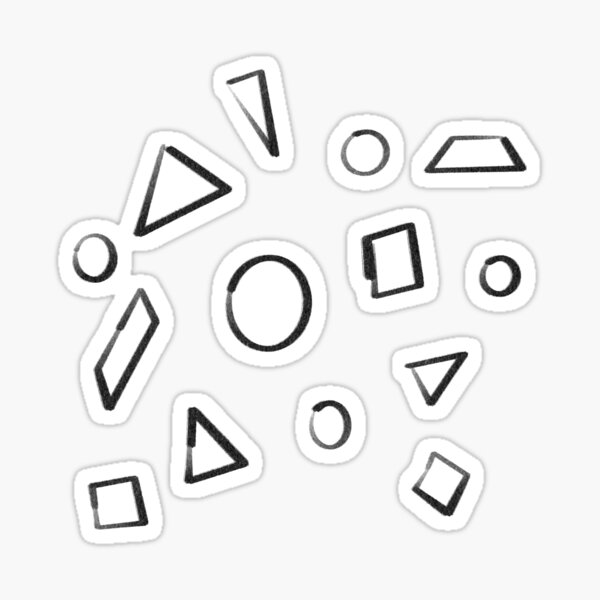 "Shapes, OH MY!" Sticker for Sale by ugotschooled | Redbubble