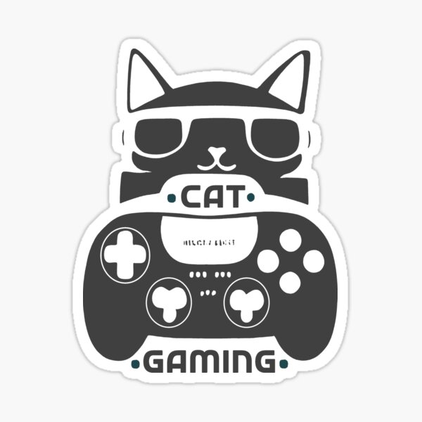 "Cat Gaming / Video Games / Animals / Gamepad" Sticker for Sale by ...