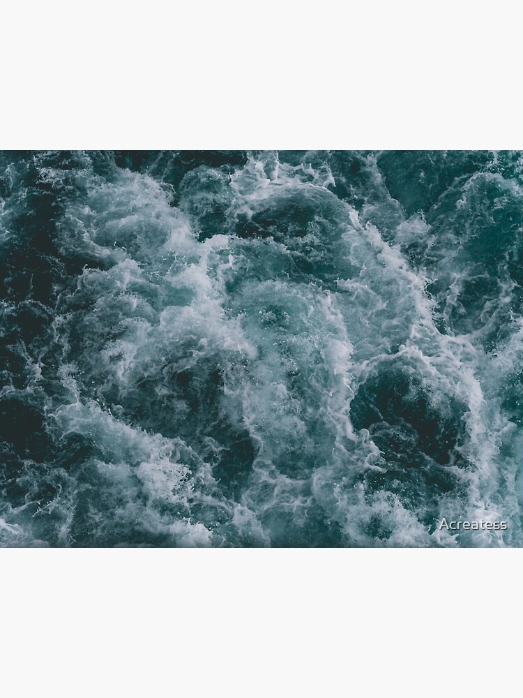 "Blue ocean waves" Sticker for Sale by Acreatess | Redbubble
