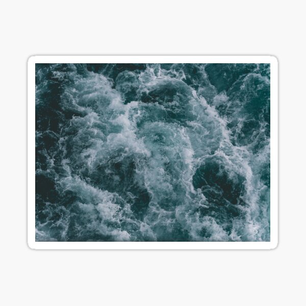 "Blue ocean waves" Sticker for Sale by Acreatess | Redbubble