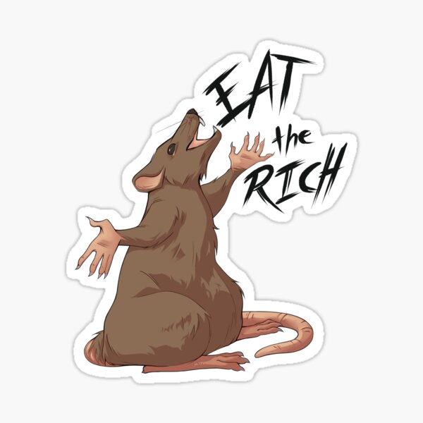 "Eat the Rich Meme" Sticker for Sale by Sevalin | Redbubble