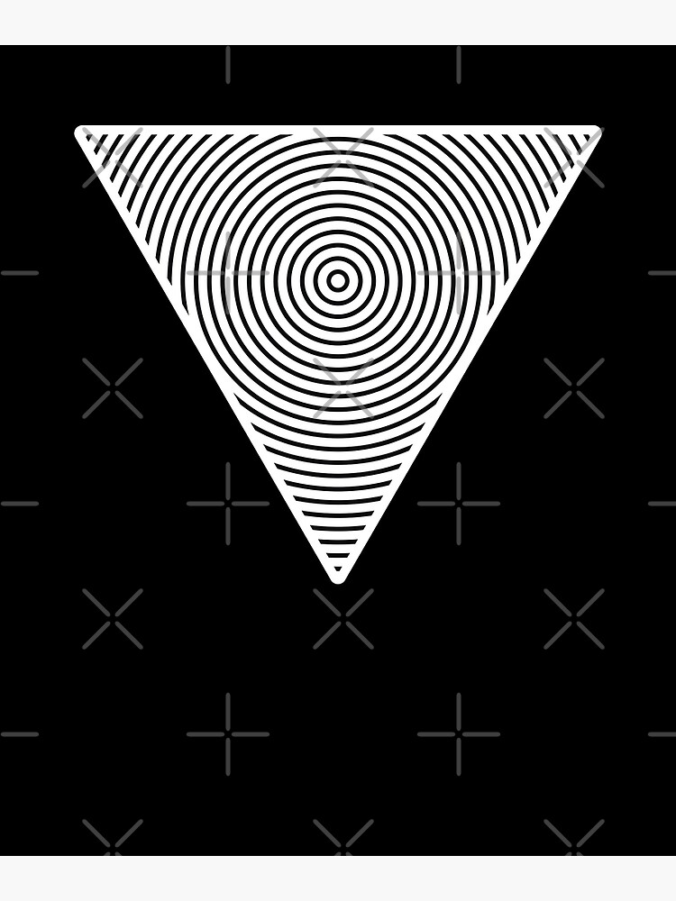 Poster « cercles à l'intérieur d'un triangle inversé illusion d'optique ...