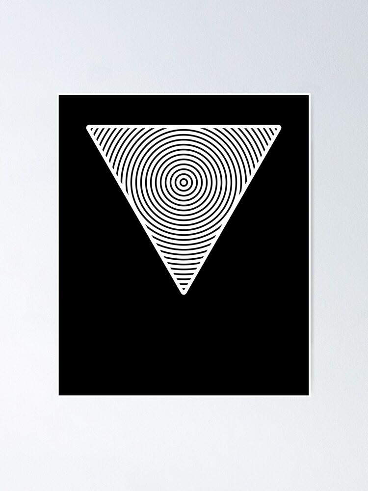 Poster « cercles à l'intérieur d'un triangle inversé illusion d'optique ...