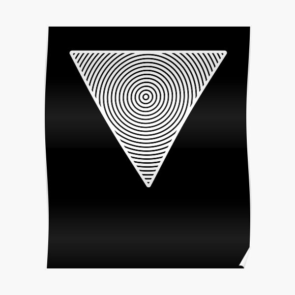 Poster « cercles à l'intérieur d'un triangle inversé illusion d'optique ...