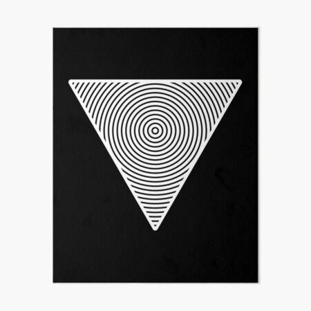 "circles inside an inverted triangle optical illusion opt art black and ...
