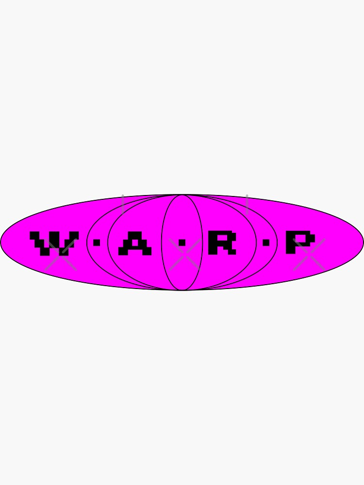 "WARP - Vintage Records Design - Space Salmon Pink" Sticker for Sale by ...