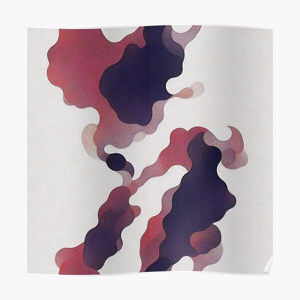 "Abstract Red and Purple Swirl Pastel Contemporary Color Flow Pixel Art ...