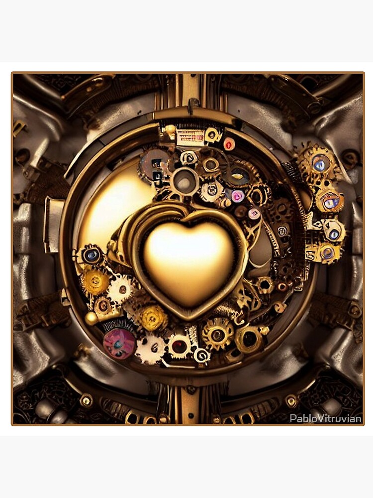 "Steampunk Heart + Unreal Engine - Ai Generated Art " Photographic ...