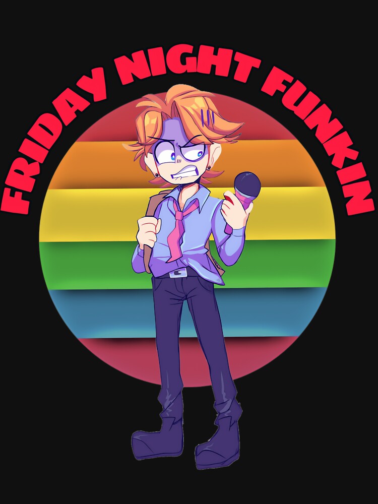 "Friday Night Funkin senpai best character fnf angry " T-shirt for Sale ...