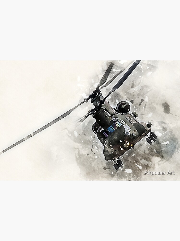 "RAF Chinook - Painting" Framed Art Print for Sale by aviationart ...
