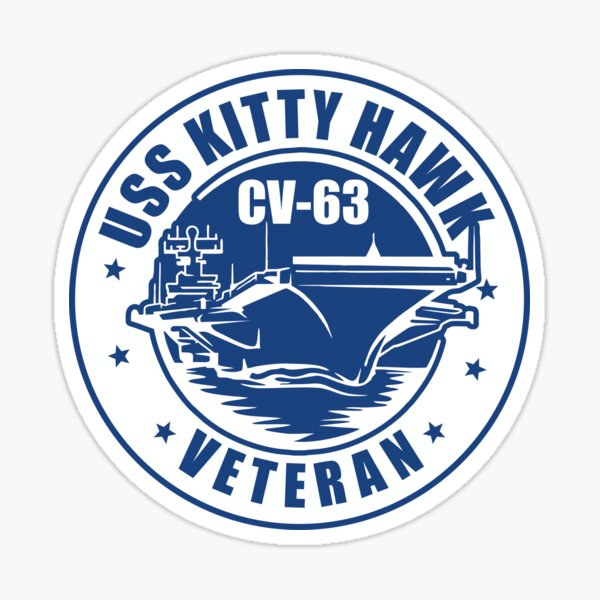 "USS Kitty Hawk CV-63" Sticker for Sale by tshirtinked | Redbubble