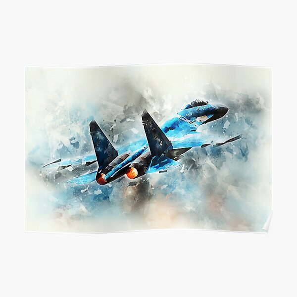 "Su-27 Flanker - Painting" Poster by aviationart | Redbubble