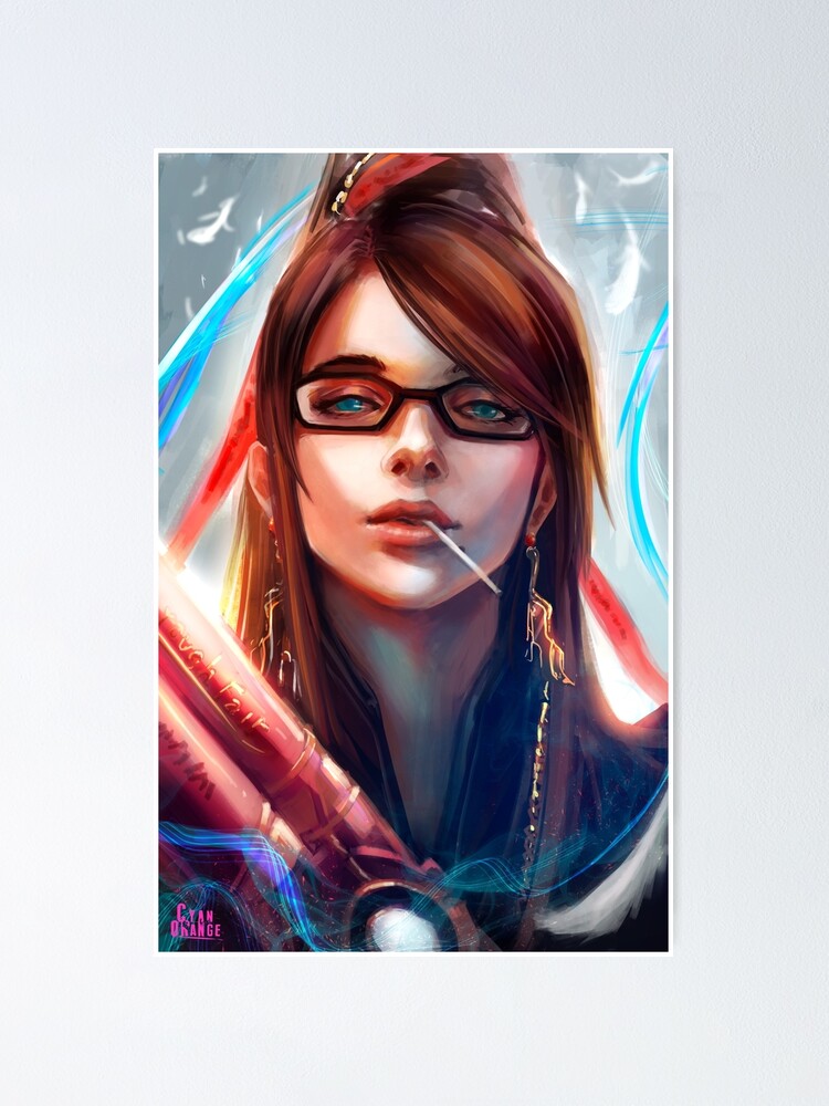 "Bayonetta Portrait" Poster for Sale by Cyan-Orange | Redbubble