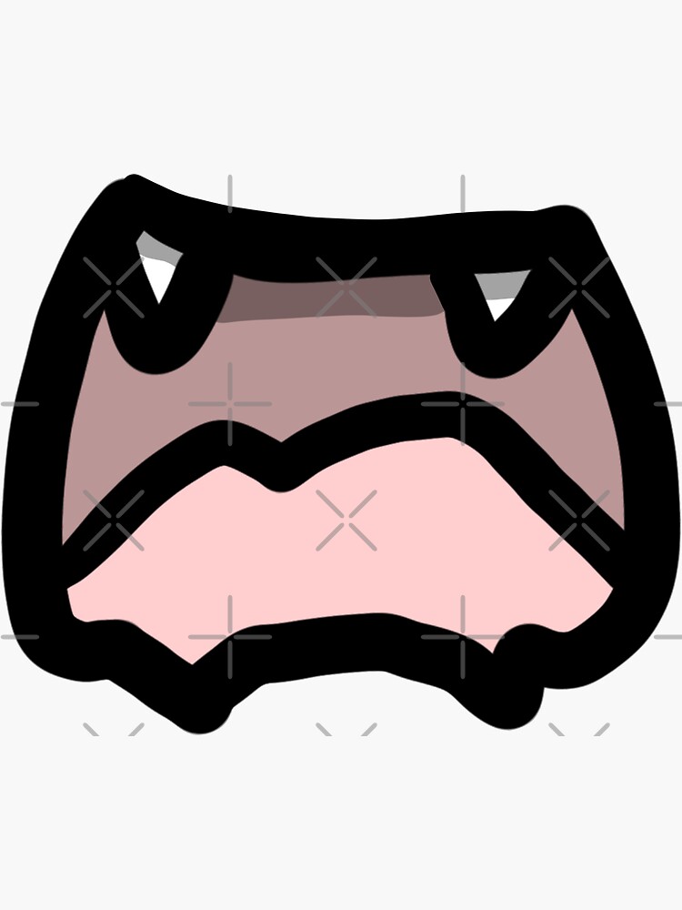 "Anime yell" Sticker for Sale by Nyamelon | Redbubble