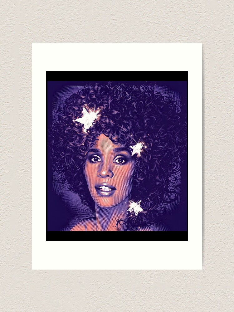 "Whitney Houston face" Art Print for Sale by SallyCampbe | Redbubble