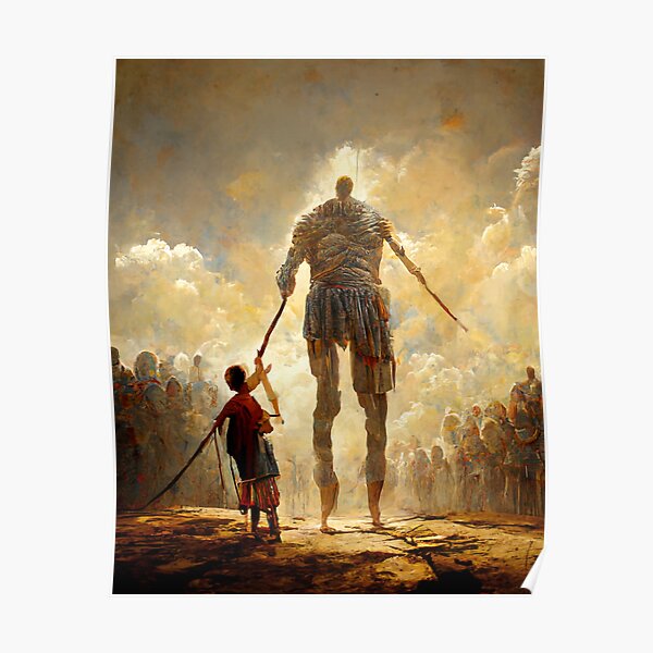 "David vs Goliath" Poster for Sale by jebbyball | Redbubble