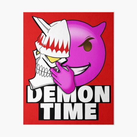 "Demon Time Meme Anime Demon Oni Mask Emote Japanese Devil" Art Board ...