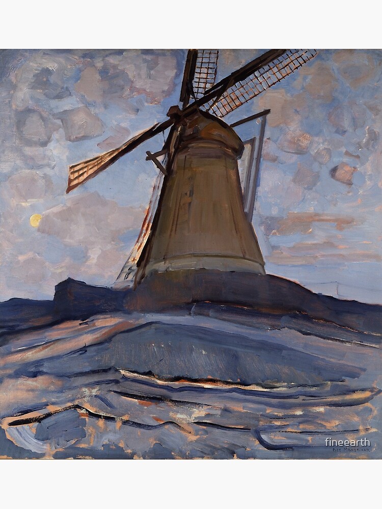 "Piet Mondrian - Windmill, 1917" Art Print for Sale by fineearth ...