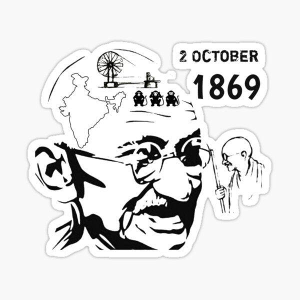 "Gandhi Jayanti a Gandhi Jayanti 3" Sticker for Sale by EmiraCooo ...
