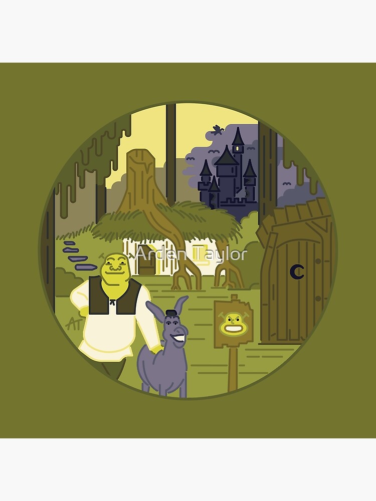 "Shrek Full Colour Line Art" Poster for Sale by Arden Taylor | Redbubble