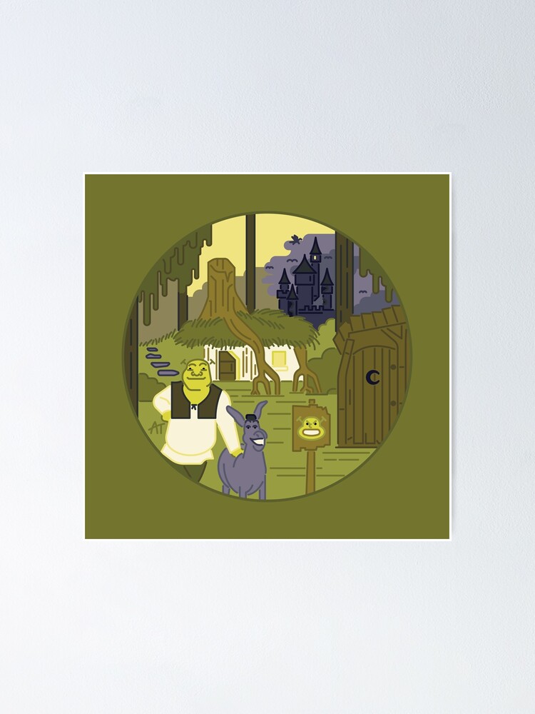 "Shrek Full Colour Line Art" Poster for Sale by Arden Taylor | Redbubble