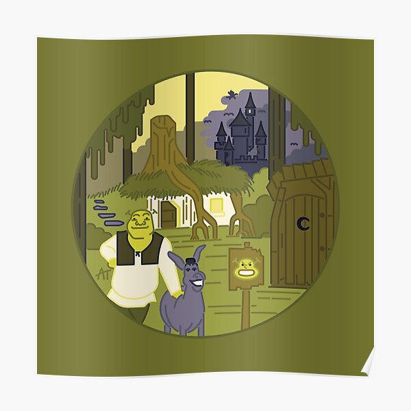 "Shrek Full Colour Line Art" Poster for Sale by Arden-Taylor | Redbubble