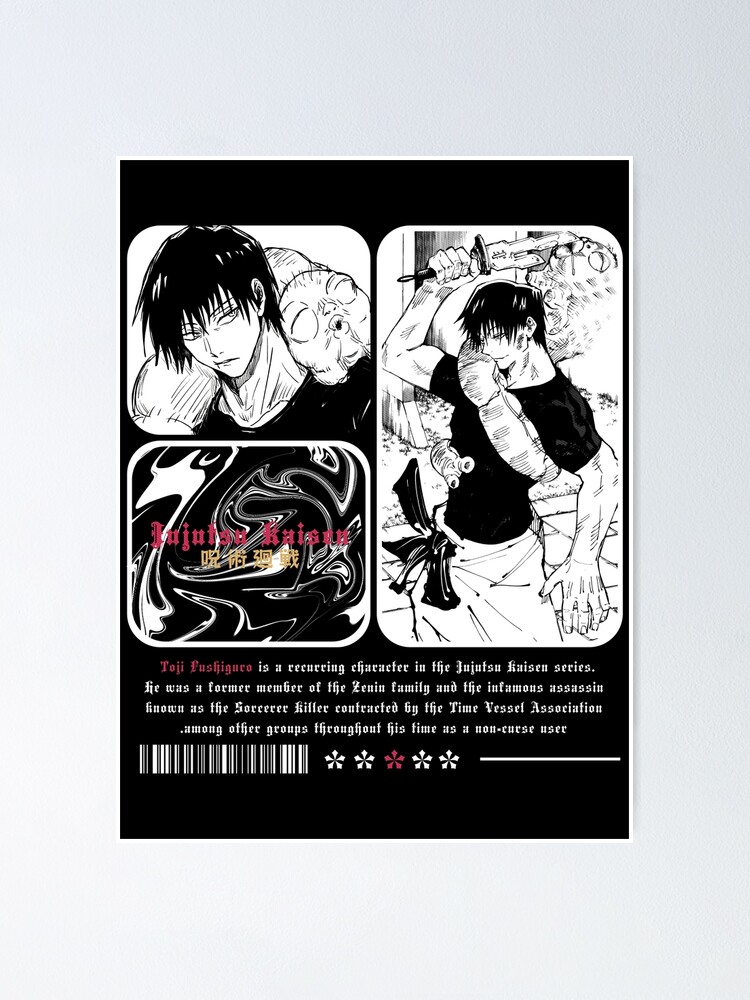 "Toji Fushiguro jujutsu, Fushiguro jujutsu kaisen, jjk manga" Poster ...
