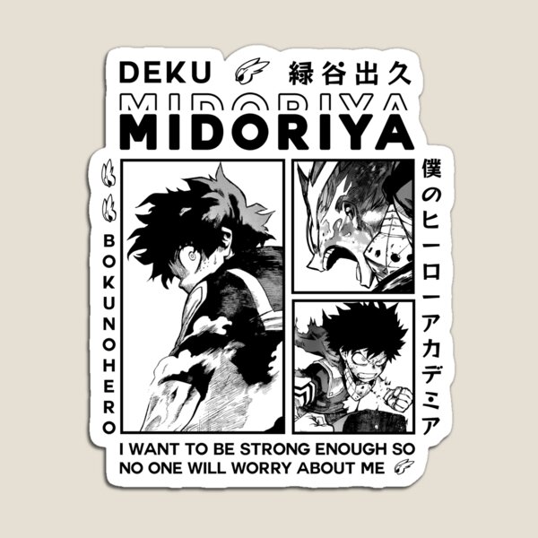 "Boku No Hero Academia - Izuku Midoriya, Deku mha, bnha manga" Magnet ...