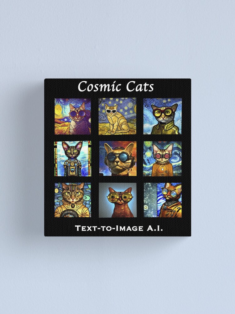 "Cosmic Cats - Text-to Image Ai - Stable Diffusion + Unreal Engine" Canvas Print for Sale by ...