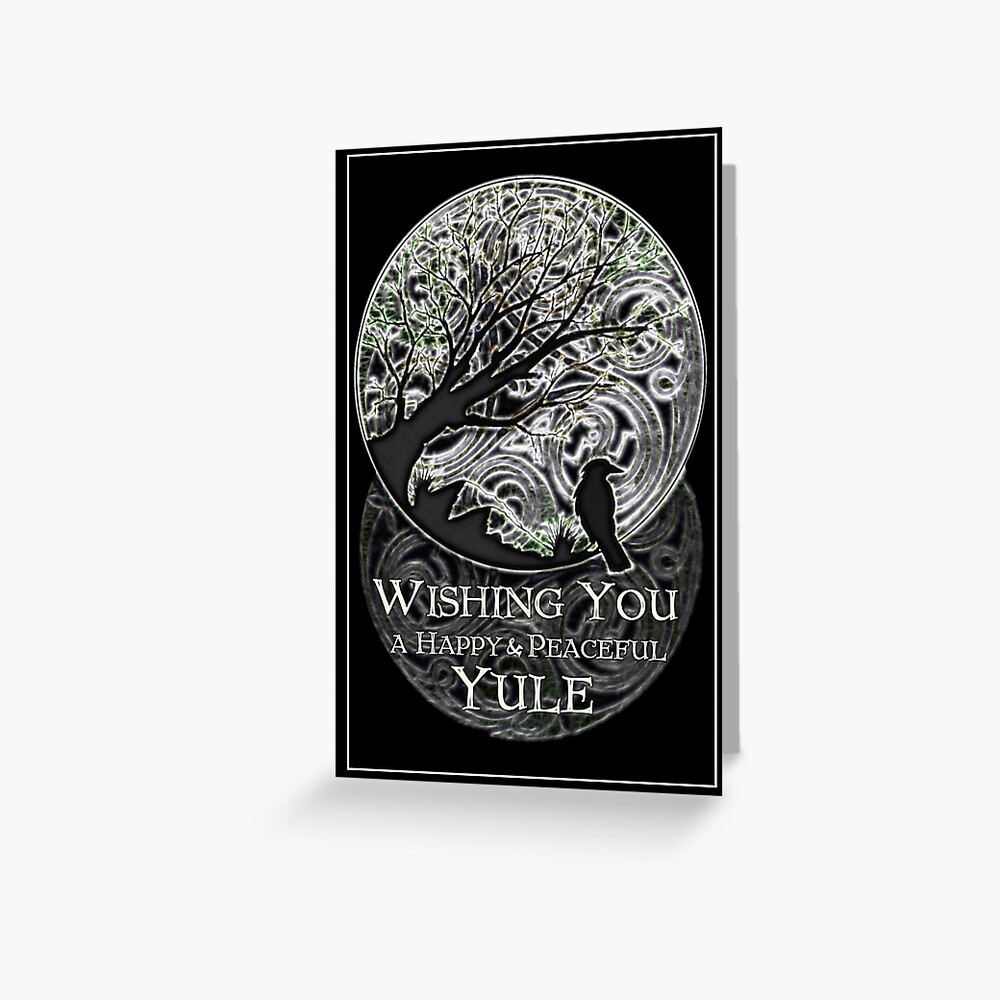 "Yule Greetings Card" Greeting Card for Sale by wu-wei | Redbubble