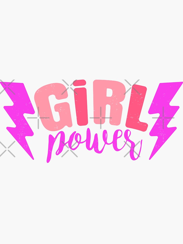 "Preppy Room Decor - Girl Power Quote With Lightning Thunder Bolt Art ...