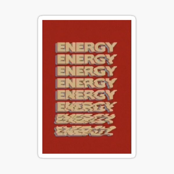 "ENERGY poster" Sticker for Sale by emilia122 | Redbubble