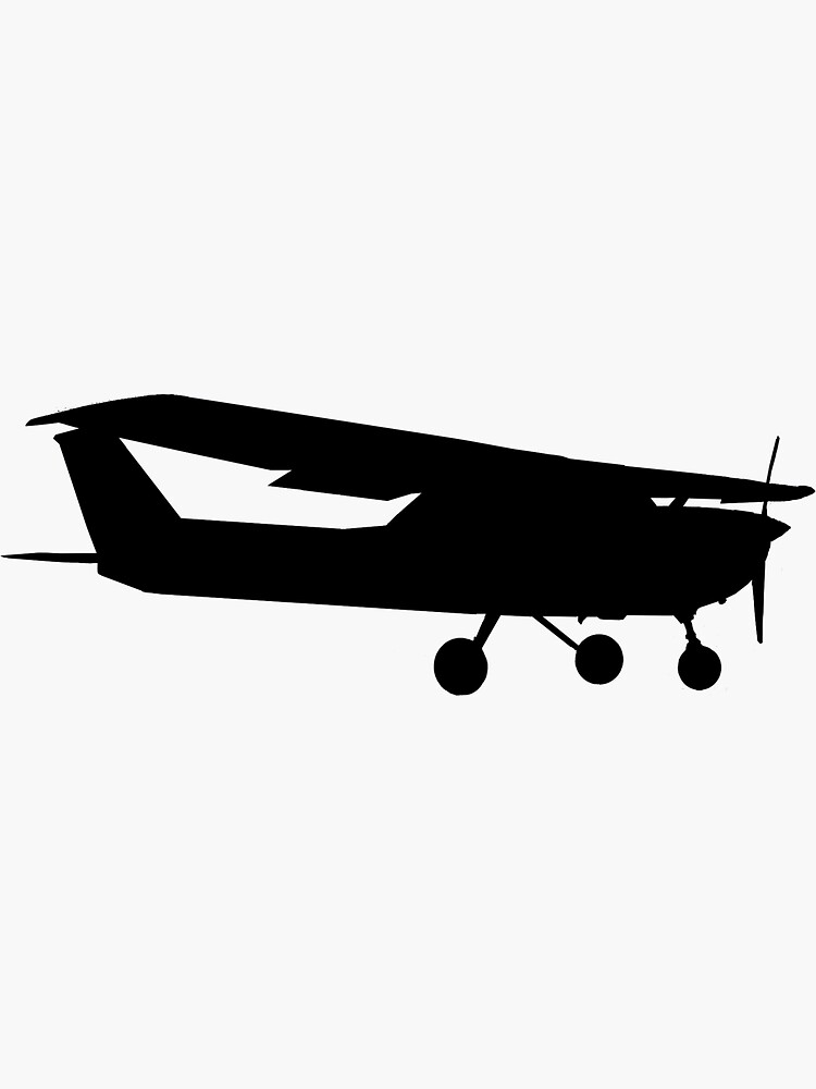 "Cessna 150 Silhouette" Sticker for Sale by Pearrtree | Redbubble