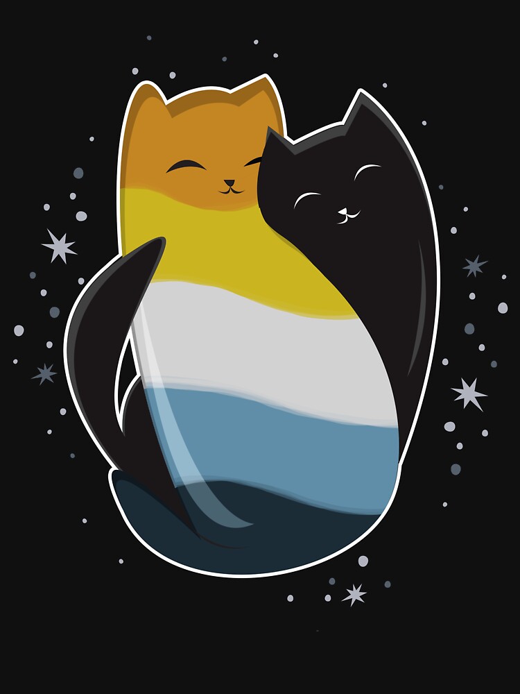 "Aroace Cat LGBT Asexual Aromantic Pride Flag" T-shirt for Sale by Psitta | Redbubble | aroace t ...
