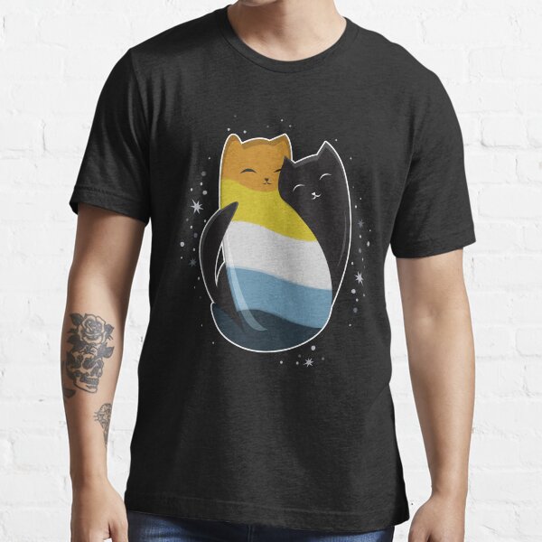 "Aroace Cat LGBT Asexual Aromantic Pride Flag" T-shirt for Sale by ...