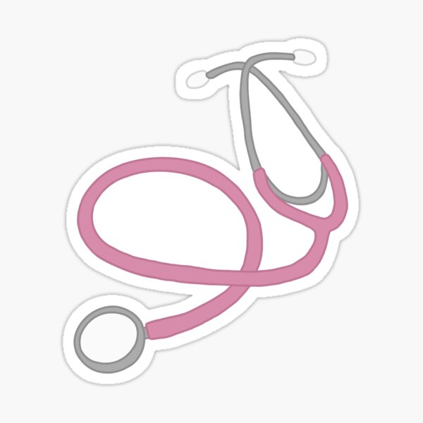"Pink Stethoscope" Sticker for Sale by RadTechRiegel | Redbubble