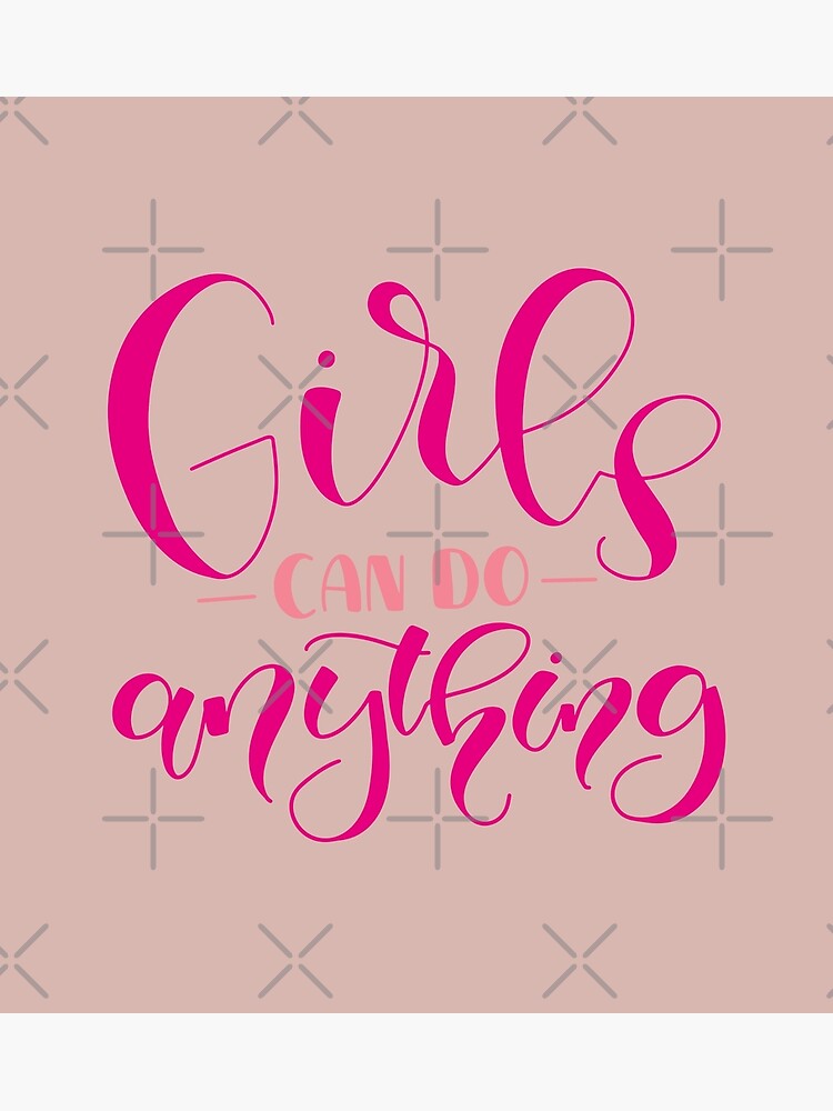 "Preppy Room Decor - Girls Can Do Anything Quote Art for Girls Preppy ...