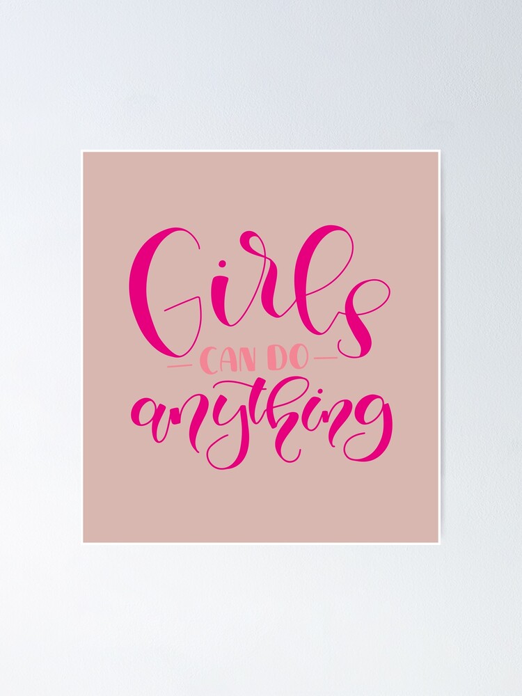 "Preppy Room Decor - Girls Can Do Anything Quote Art for Girls Preppy ...